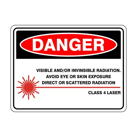 Class 4 Laser Visible Andor Invisible Laser Radiation Avoid Eye Or