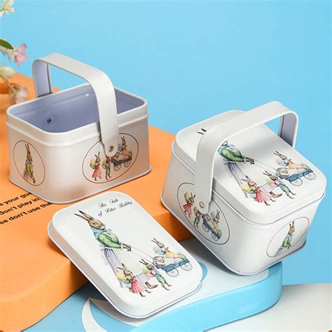 빈티지 작은 가방 양철 보관 캔디 박스 선물 상자 쿠키 선물 상자 작은 가방 잡화 주최자 보관 캔 1 개 Aliexpress