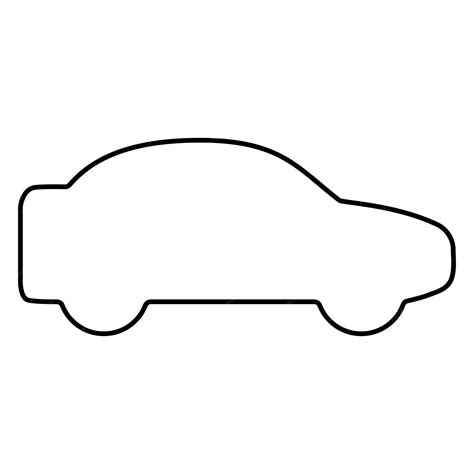Car Line Shape Auto Silhouette Premium Vector
