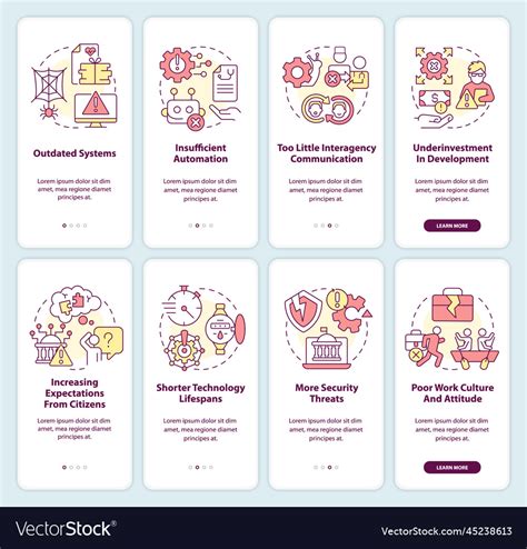 Public Sector Issues And Challenges Onboarding Vector Image