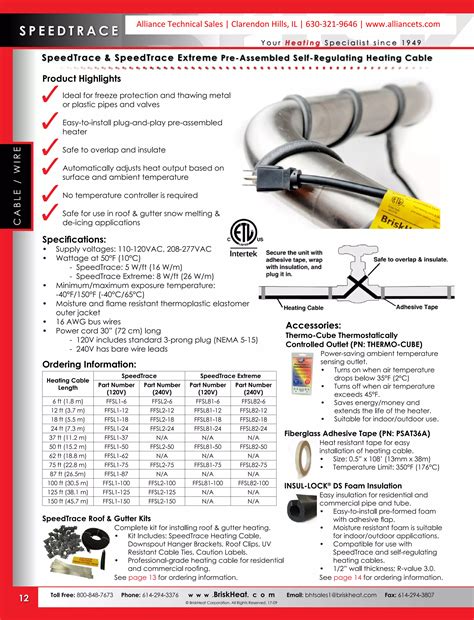 Pre Assembled Self Regulating Heating Cable Pdf