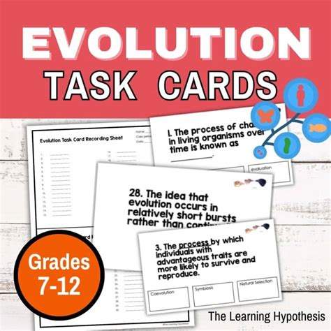 Evolution Stations Task Cards Vocabulary Review And More Tpt