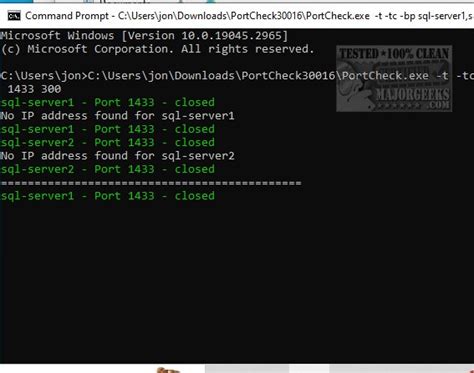 Download PortCheck MajorGeeks