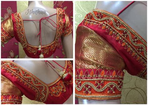 Elegant Red Bridal Blouse