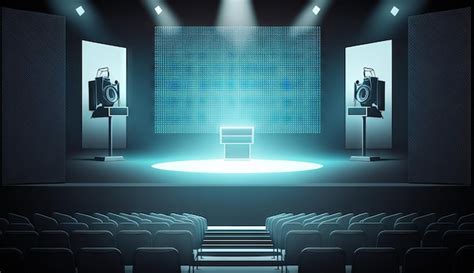 Premium Photo Stage Of Conference Hall Presentation And Concert Scene Generative Ai