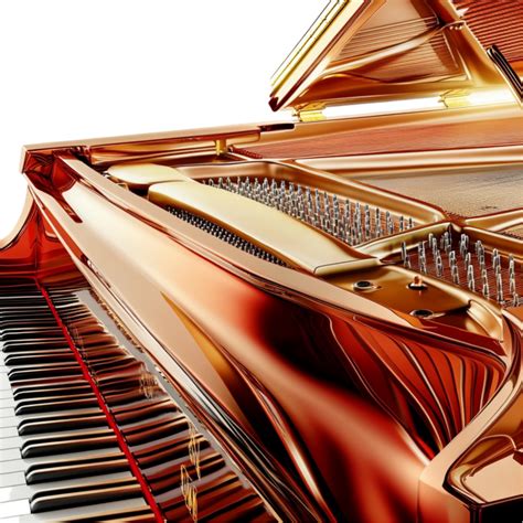 Golden Piano Strings Close Up 54715419 Png