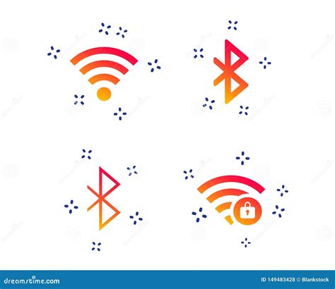 Wifi And Bluetooth Icon Wireless Mobile Network Vector 131350108