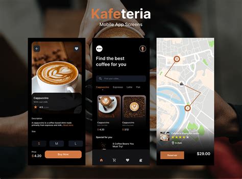 Kafeteria Coffe Shop Mobile App Behance