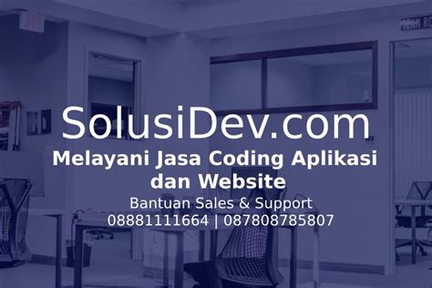 Jasa Coding Aplikasi SolusiDev Indonesia