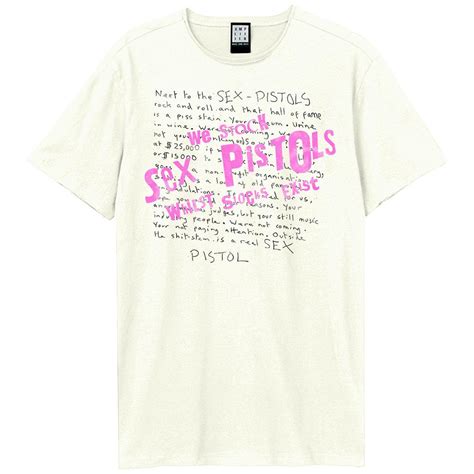 Amplified Unisex Adult Filthy Letter Sex Pistols T Shirt Discounts On