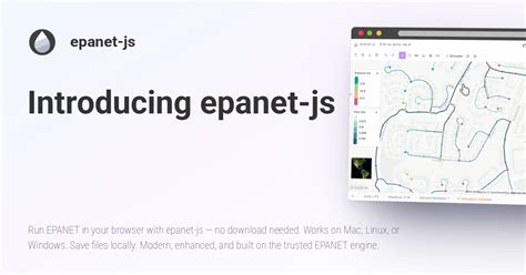introducing epanet js epanet js