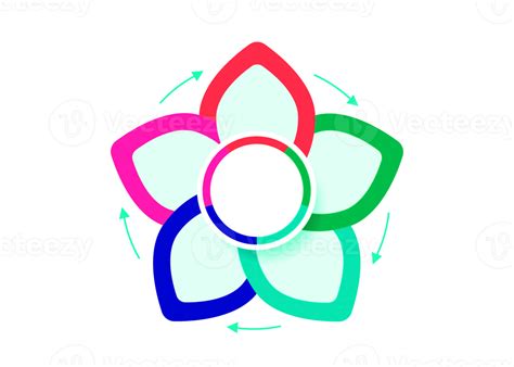 Five Steps Colorful Object For Infographic Template 12450688 Png