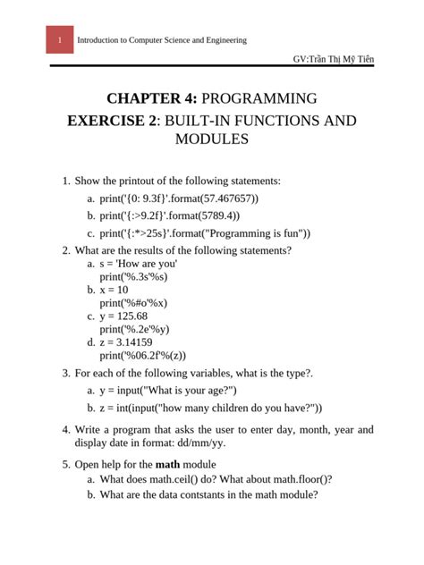 Exercise 2 Pdf Computers