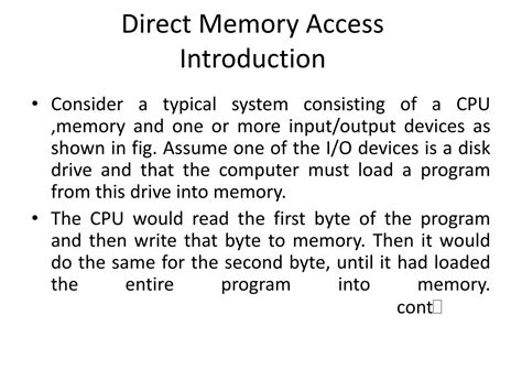 Ppt Efficient Data Transfer With Direct Memory Access Dma In Computer Systems Powerpoint