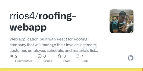 github rrios4 roofing webapp web application built with react for roofing company that will