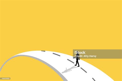 비즈니스 여성은 비즈니스 기회의 길을 따릅니다 비전 리더십 다양한 비즈니스 경로 야망 동기 부여 및 긴 길의 상징 개념에 대한 스톡 벡터 아트 및 기타 이미지 Istock