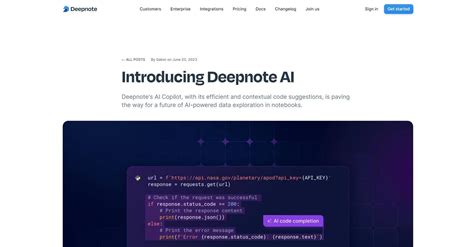 Deepnote Code Assistant Explore 10000 Ai Tools And Explore Best