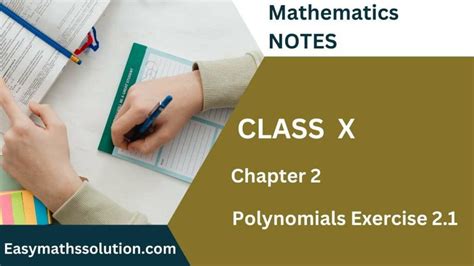 Class 10 Mathematics Chapter 2 Polynomials Exercise 2 1 Easy Maths Solutions