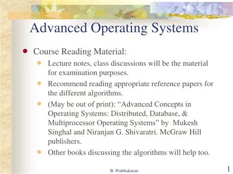 Ppt Advanced Operating Systems Powerpoint Presentation Free Download