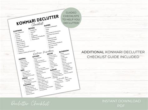 Declutter Checklist Cleaning Checklist Declutter Planner Declutter Challenge Declutter
