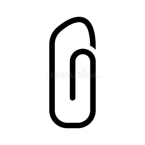 Attach File Glyph Icon Vector Illustration Stock Vector Illustration