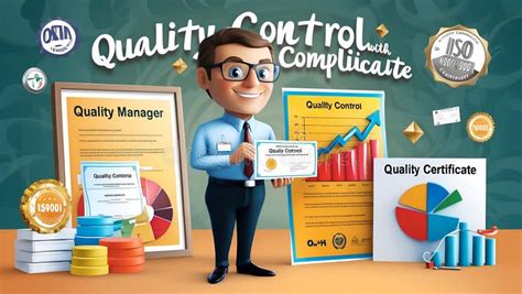 Photo Realistic As Quality Manager With Quality Control Chart And Certificate Concept As An