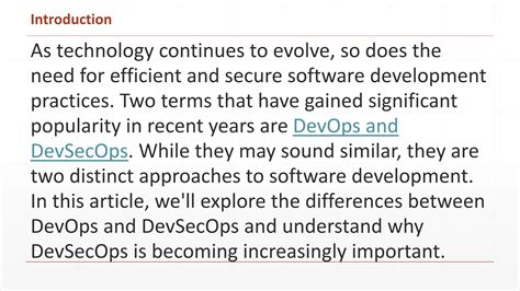Devops Vs Devsecops Understanding The Differencespptx