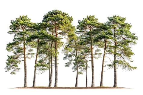 Group Of Pine Trees Forest Vegetation Outdoors Premium Ai Generated Image