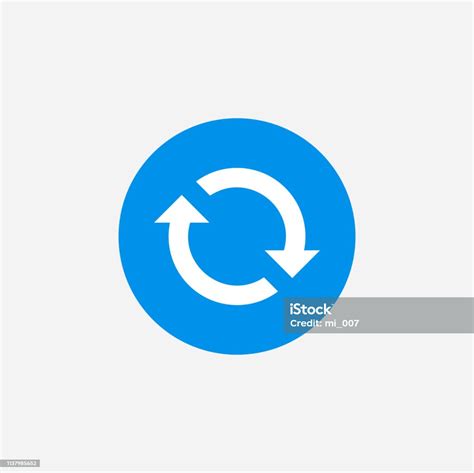 다시 로드 웹 모바일 앱 Ui 디자인에 대 한 화살표 플랫 아이콘을 새로 고칩니다 개념에 대한 스톡 벡터 아트 및 기타 이미지 개념 그래픽 사용자 인터페이스 글로벌