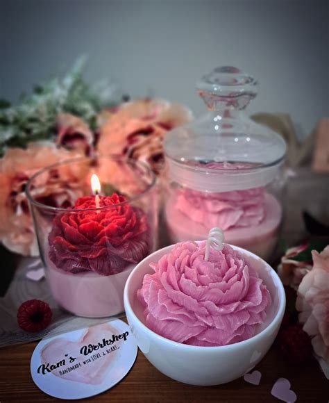 Ръчно изработени ароматни Свещи с цветя Handmasters Bg