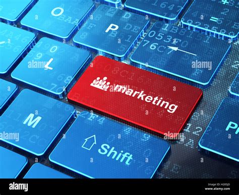 Marketing Concept Business Team And Marketing On Computer Keyboard