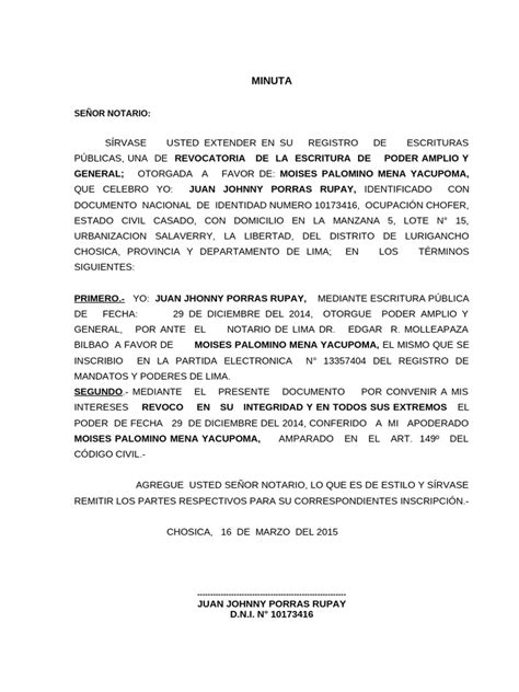 Revocatoria De Poder Pdf Derecho