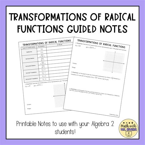 Functions And Graphs Guided Notes Bundle Algebra 2 Made By Teachers