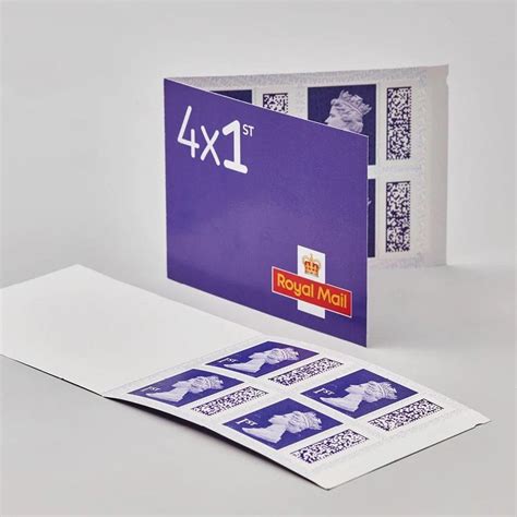 4 X 1st Class Postage Stamps In Book Cards