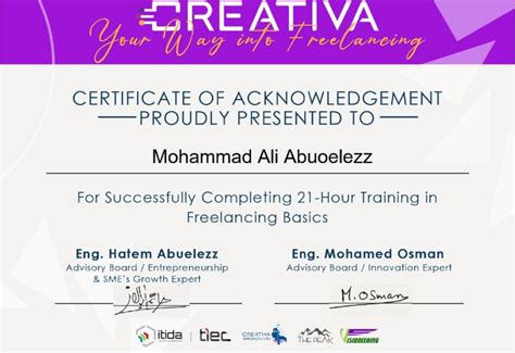 Mohammad Abuoelezz On Linkedin Creativa Freelance Personalbranding Itida Tiec