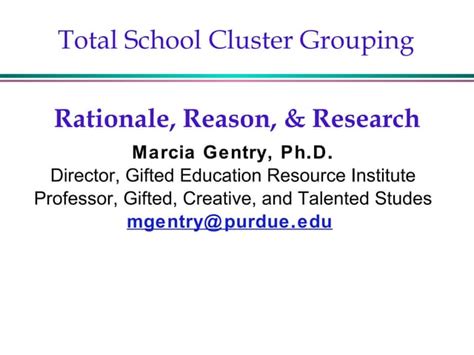 Total School Cluster Grouping Ppt Professional School Postgraduate Education