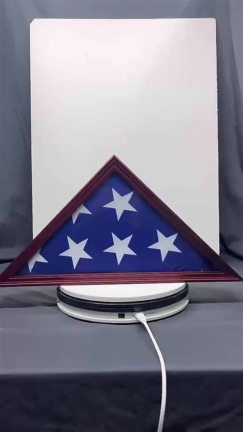 Solid Wood Flag Display Case Triangular Flag Display Case Fits 5 95