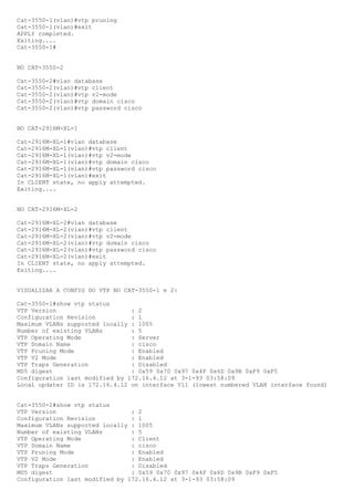 Configurando Vlan Vtp Trunking E Vmps Em Cisco Catalyst Switches Comandos PDF