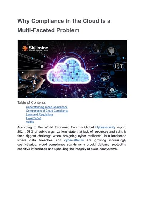 ppt why compliance in the cloud is a multi faceted problem powerpoint