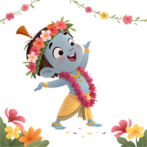 Krishna Cartoon Art For Mythological Themed Design Concepts 54307971 Png