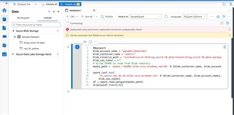 Cannot Run Notebooks In Azure Synapse When Analyze With Spark Microsoft Qanda