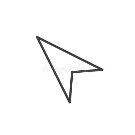 Mouse Cursor Line Icon Stock Vector Illustration Of Digital 104337395