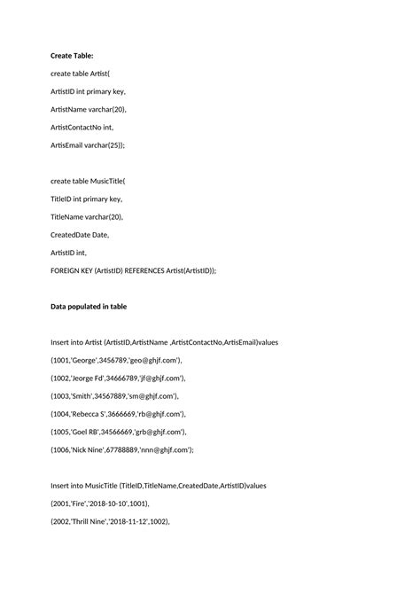 Sql Database Design Queries And Solutions