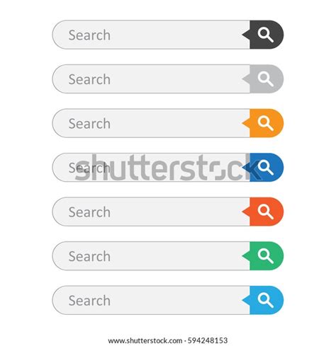 Search Bar Field Set Vector Interface Stock Vector Royalty Free