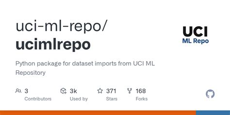 Github Uci Ml Repoucimlrepo Python Package For Dataset Imports From Uci Ml Repository