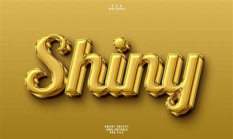 Free Psd Shiny 3d Editable Text Effect
