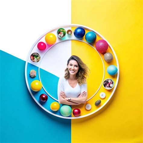 Playful Circular Arrangements With Objects Premium Ai Generated Image