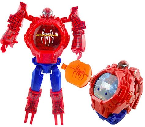 Spider Man Robot Watch Toy Deformation Wrist Watch Daraz Lk