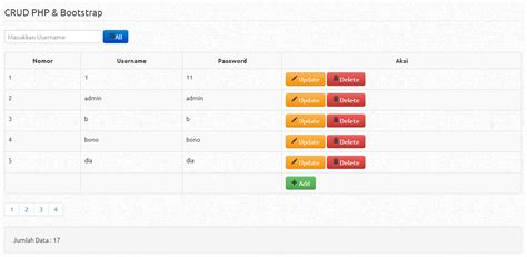 aplikasi crud dengan php data objects pdo dan bootstr