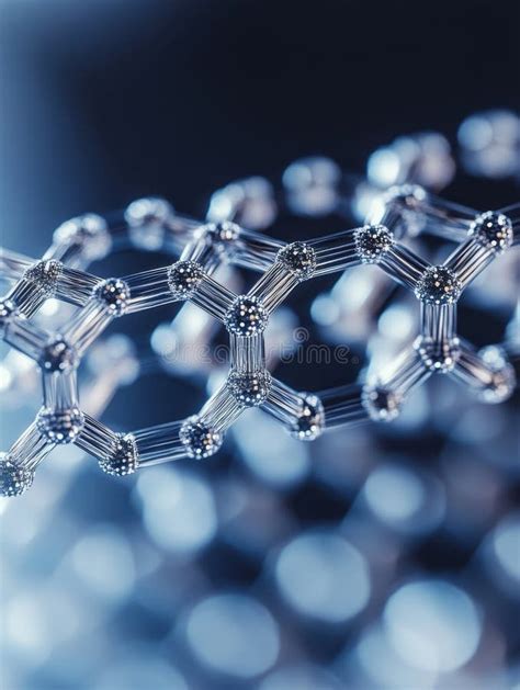 Abstract Molecular Structure Blue Science Background 3d Render Digital